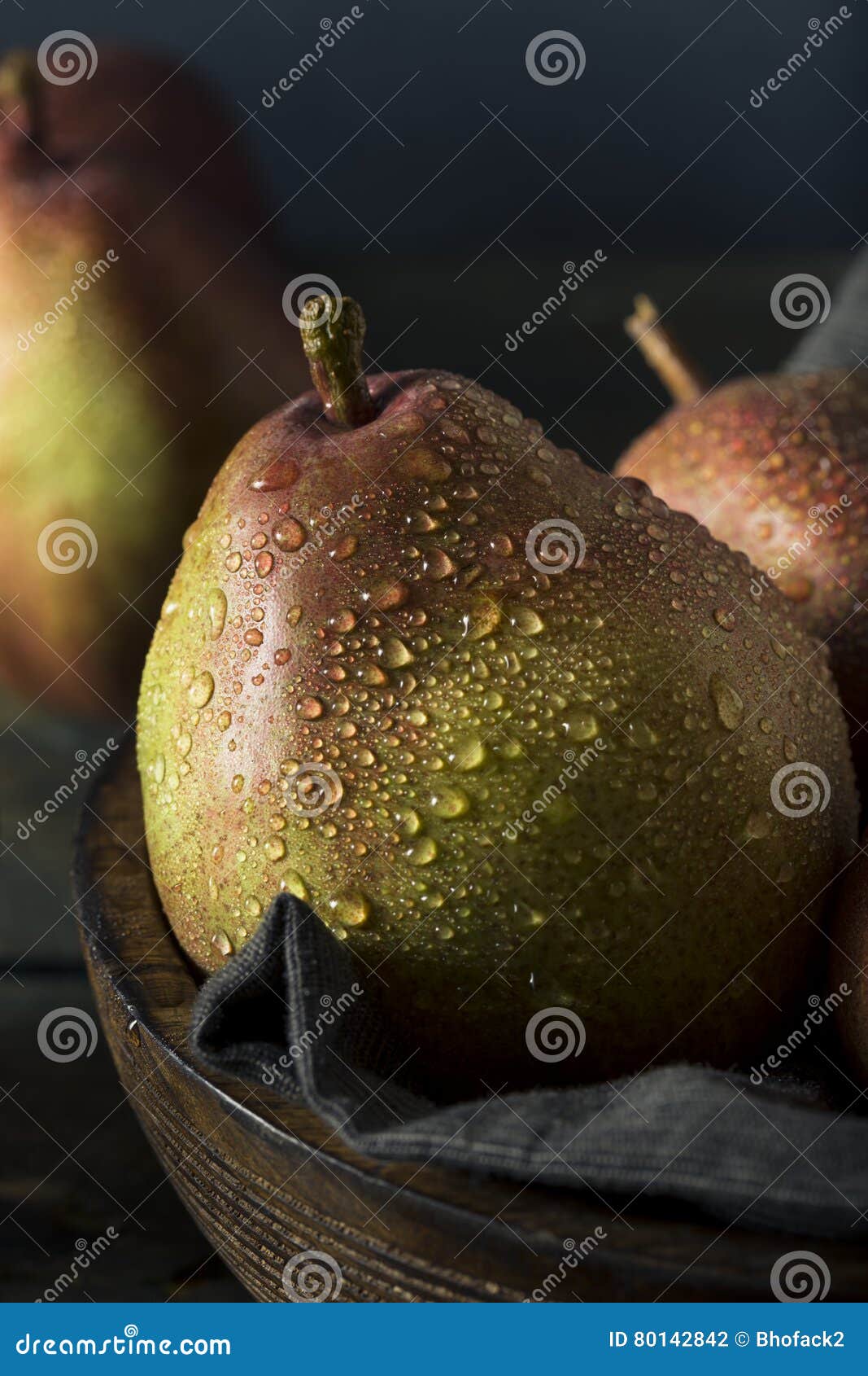 Raw Organic Red Anjou Pears Stock Photo - Image of nature, natural ...