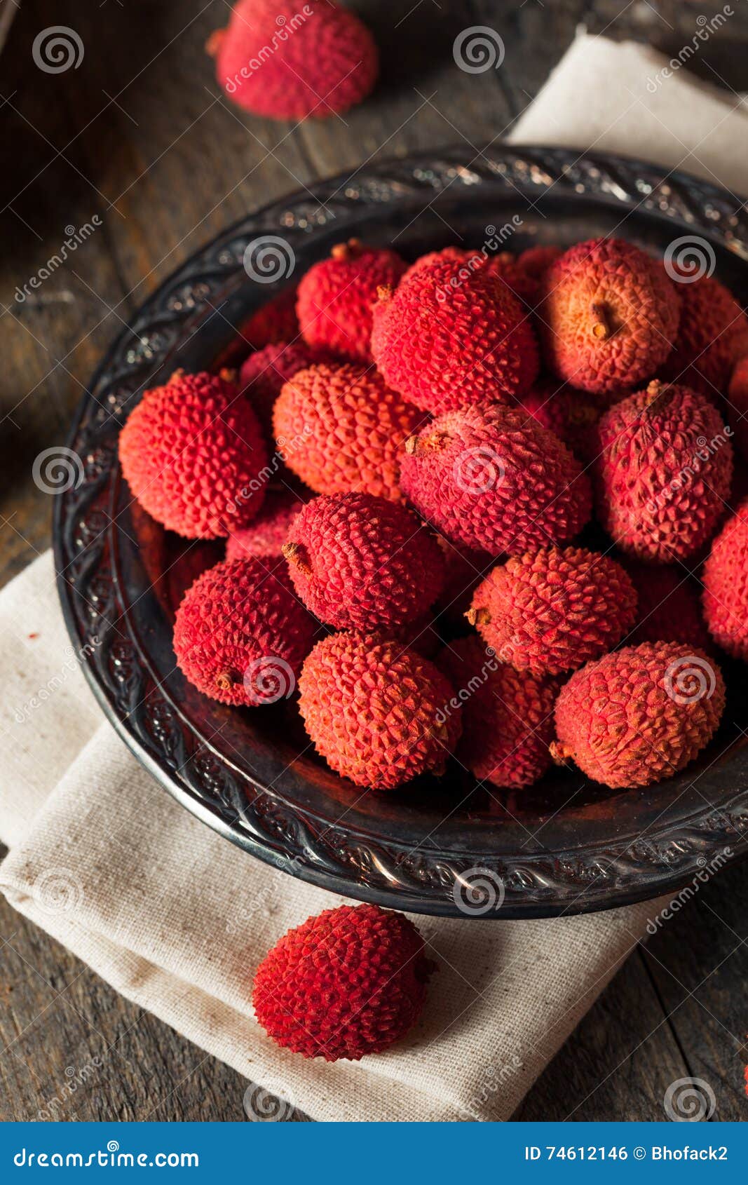 Raw Organic Red Lychee Berries Stock Photo - Image of lychee, lichi ...