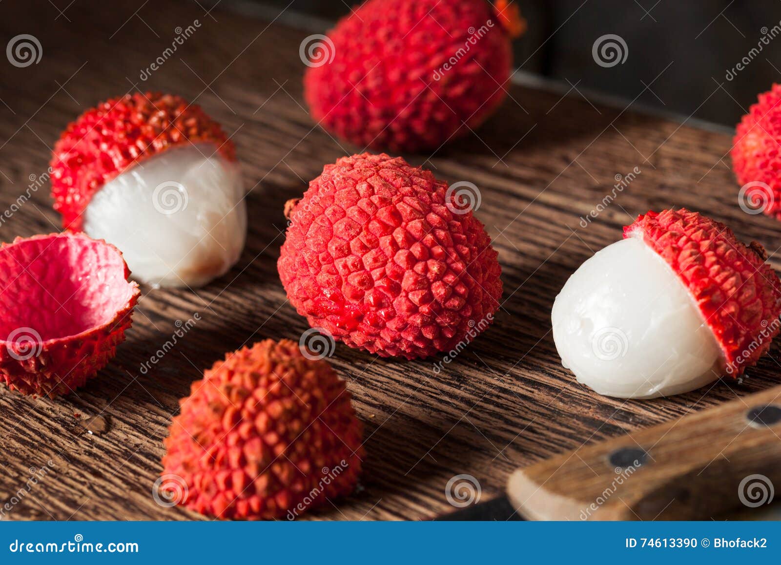 Raw Organic Red Lychee Berries Stock Photo - Image of asian ...