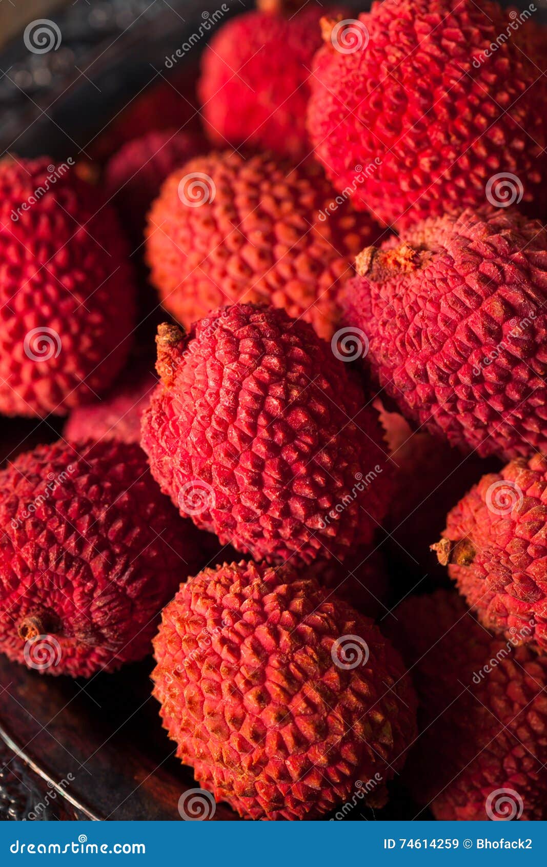 Raw Organic Red Lychee Berries Stock Image - Image of chinese, group ...