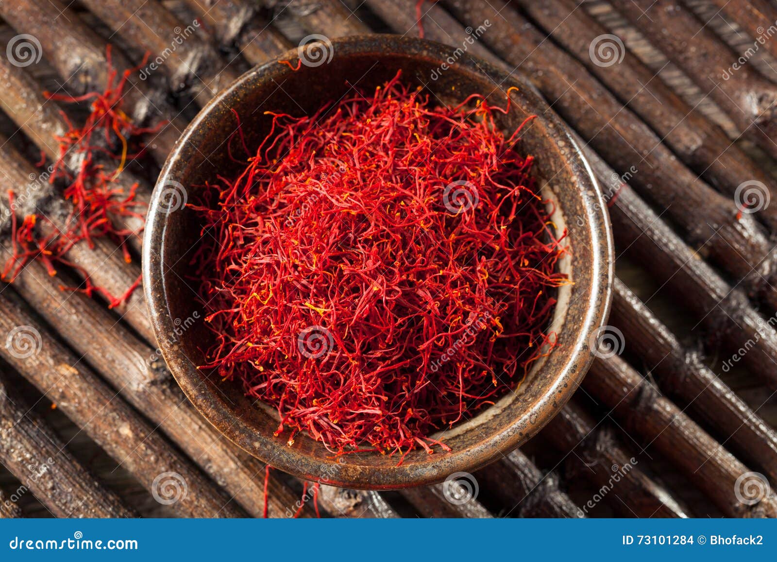 Raw Organic Red Saffron Spice Stock Photo - Image of crocus, aroma ...