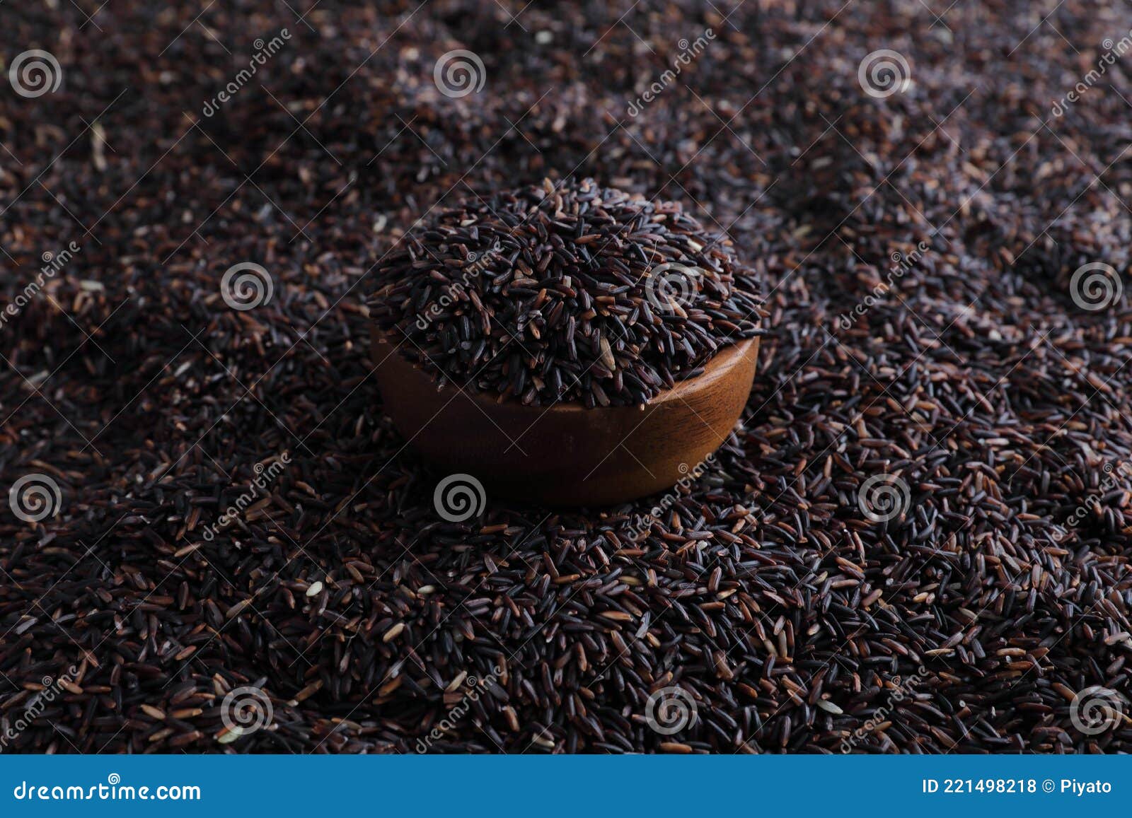 Raw Organic Riceberry Rice in Close Up Stock Photo - Image of natural ...