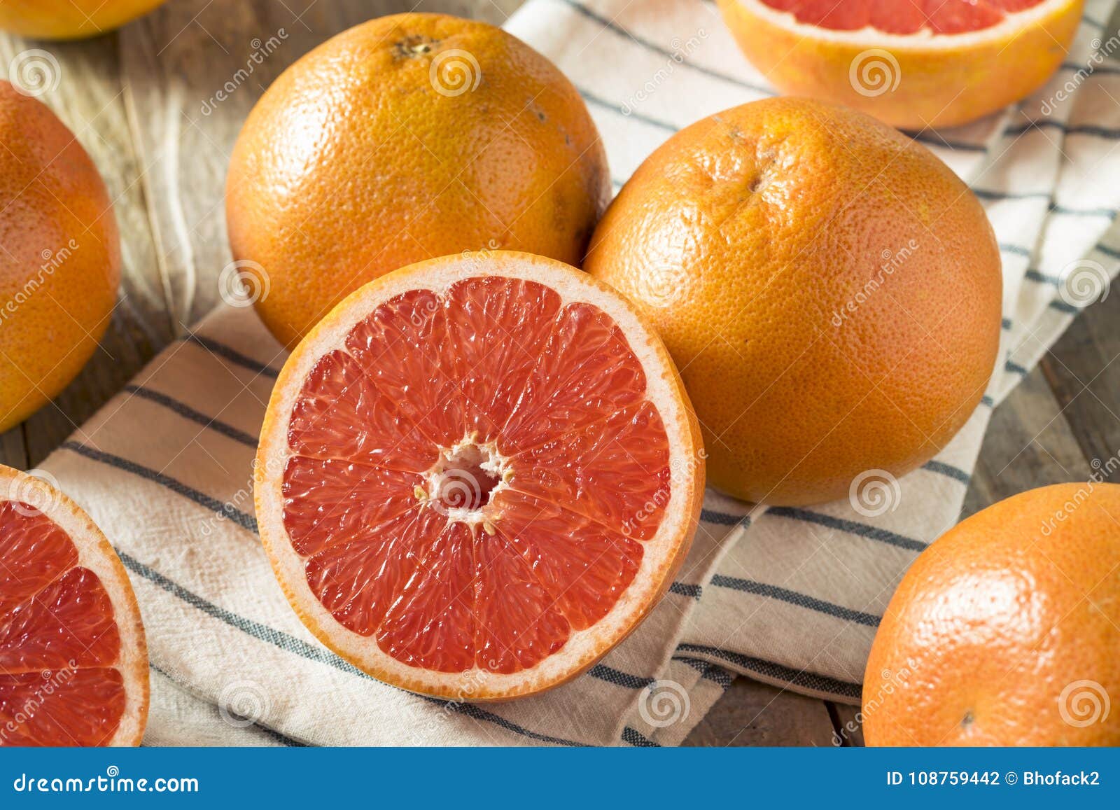 Raw Organic Ruby Red Grapefruits Stock Photo - Image of segment, sour ...