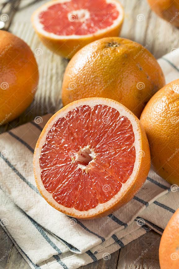 Raw Organic Ruby Red Grapefruits Stock Photo - Image of citrus, healthy ...