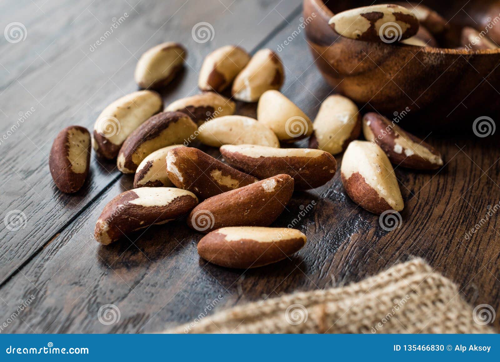Raw Organic Stack of Brazil Nuts without Shell Stock Photo - Image of ...