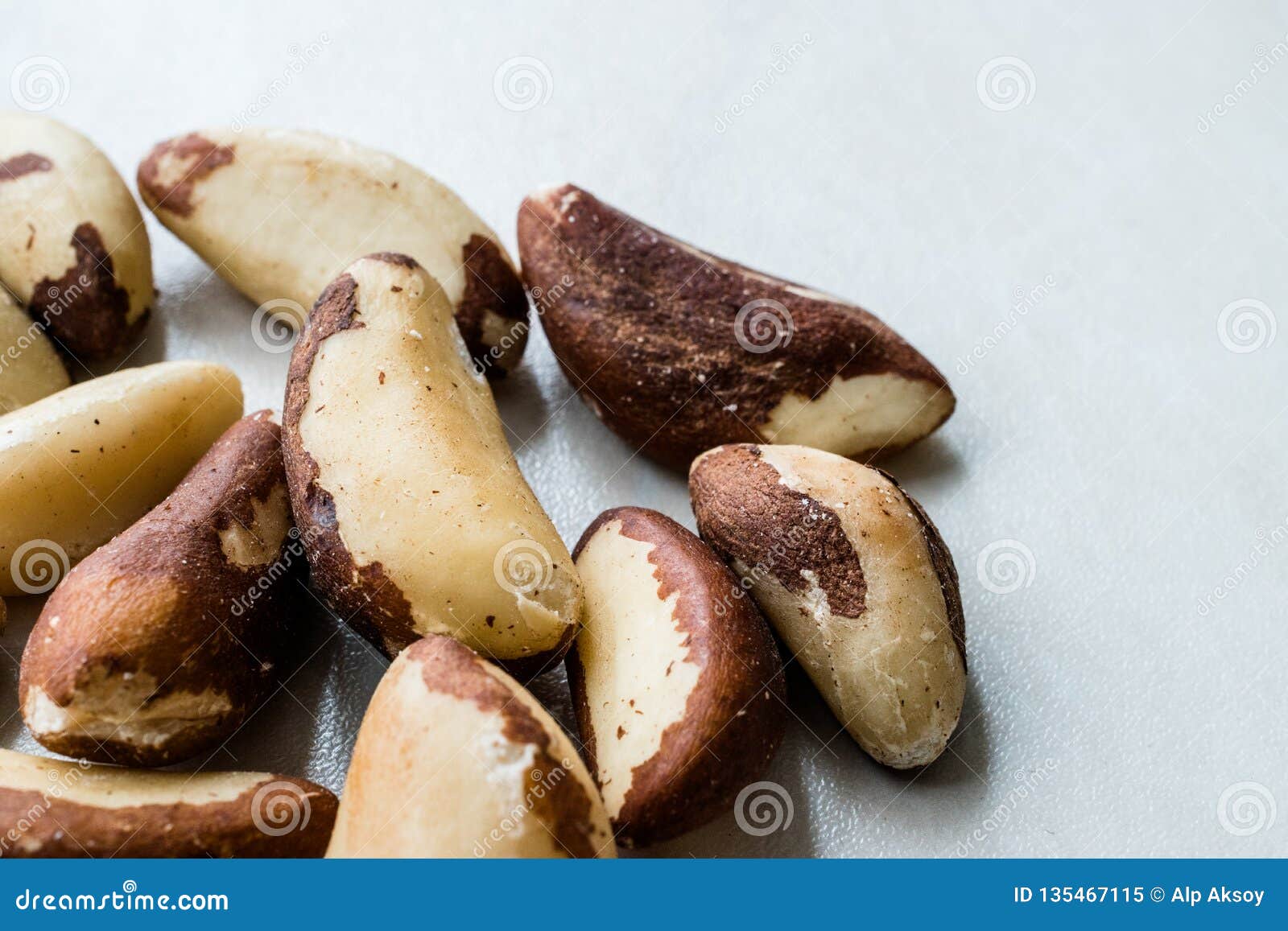 Raw Organic Stack of Brazil Nuts without Shell Stock Image - Image of ...