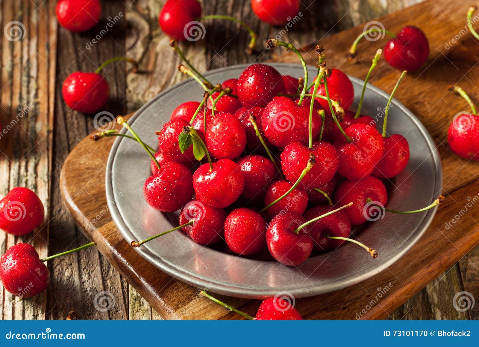 Raw Organic Strawberry Cherries Stock Photo - Image of basket, berry ...