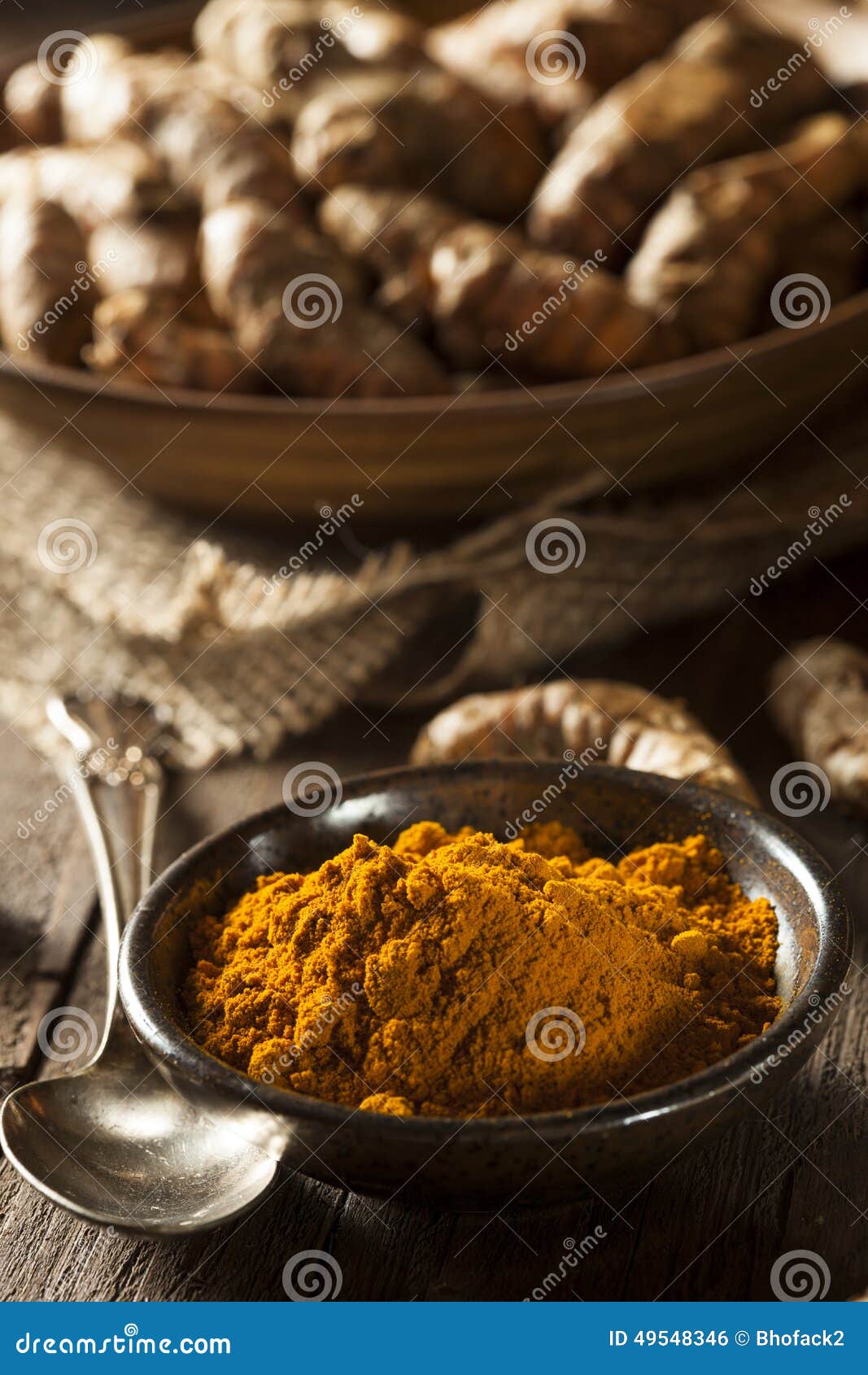 Raw Organic Turmeric Spice stock photo. Image of gourmet - 49548346