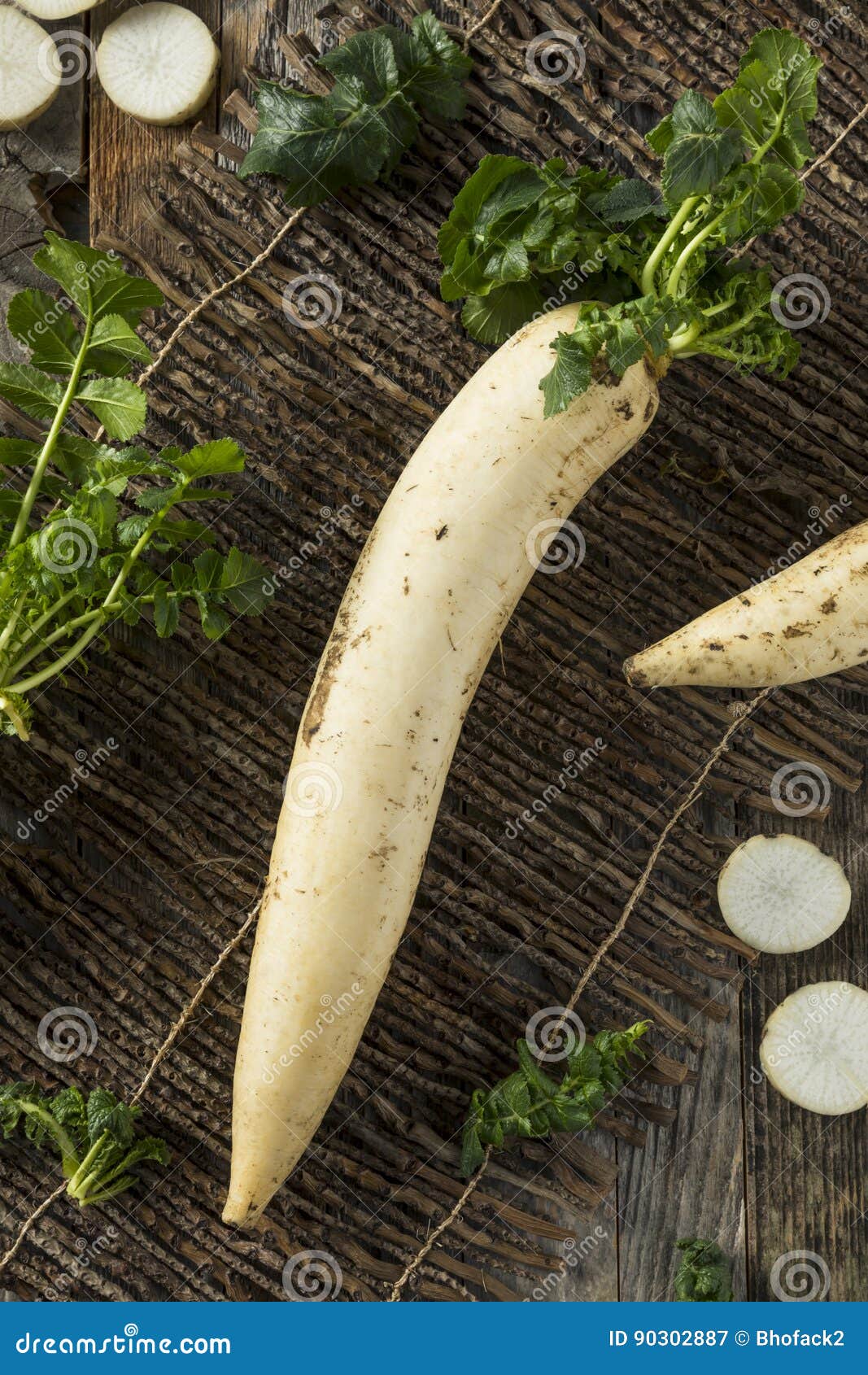 Raw Organic White Daikon stock image. Image of nutrition - 90302887