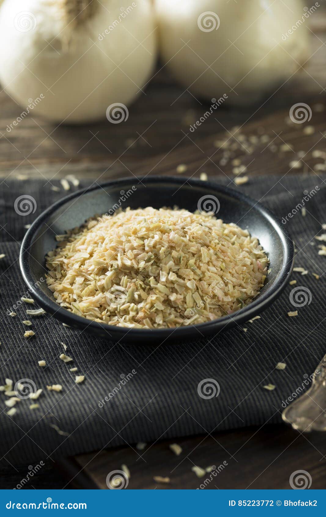 Raw Organic White MInced Dry Onion Stock Photo - Image of pieces ...