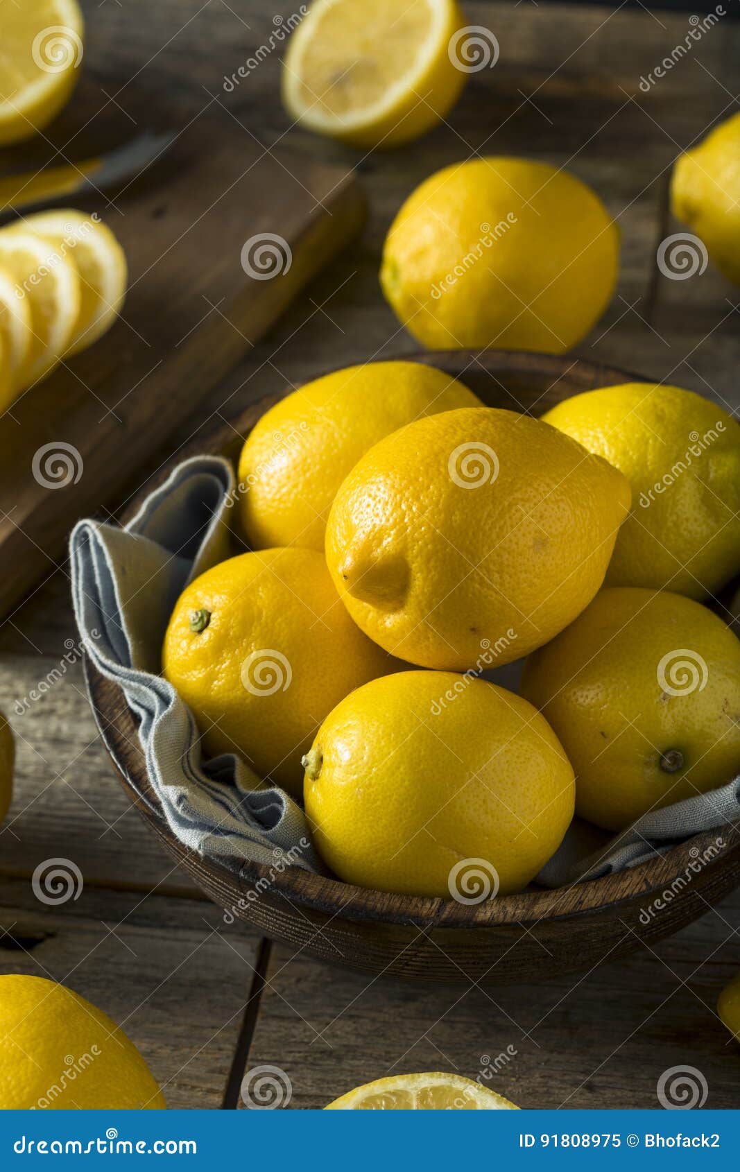 Raw Organic Yellow Lemons stock image. Image of fruit - 91808975
