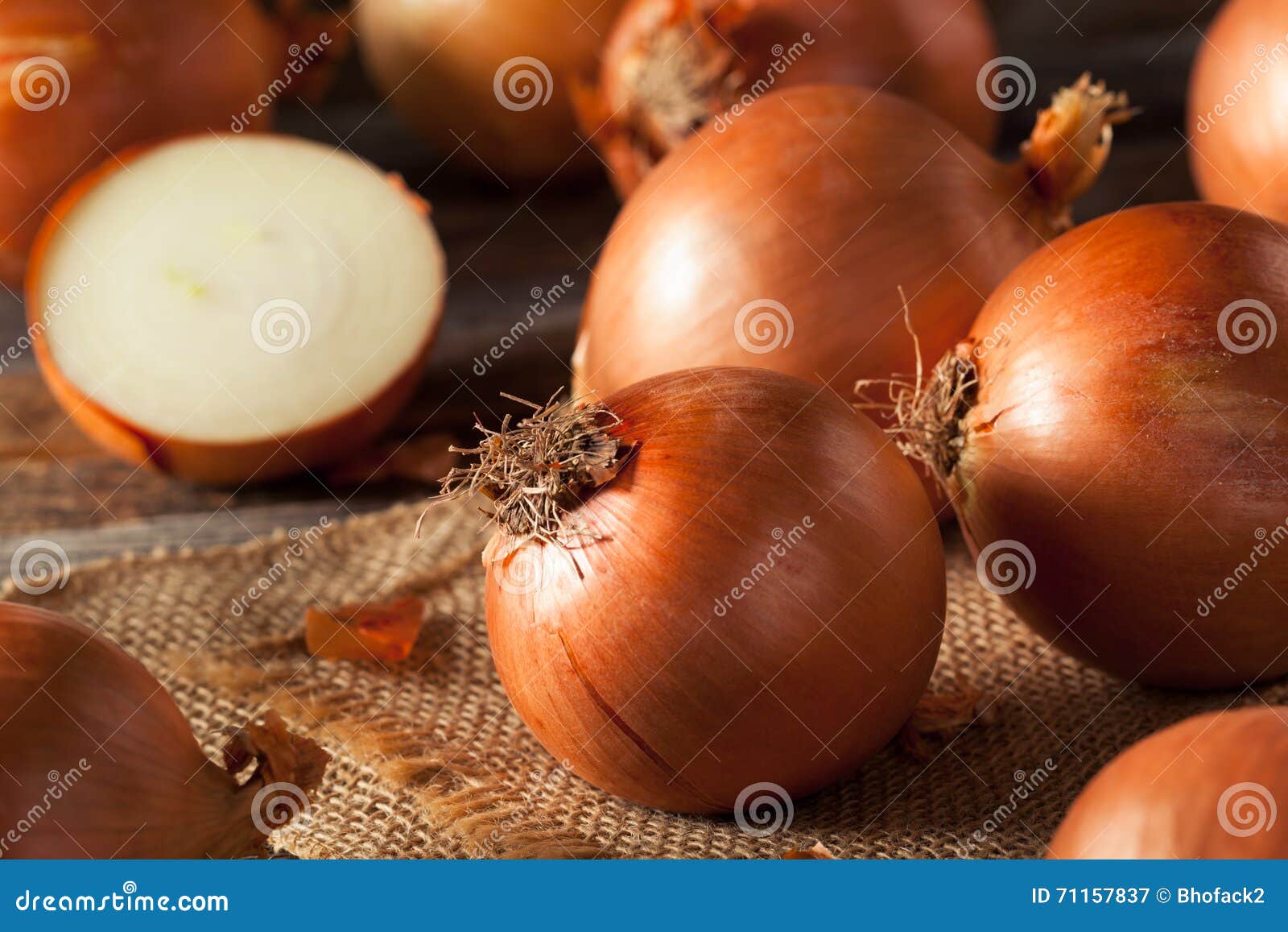 Raw Organic Yellow Onions stock image. Image of pile - 71157837