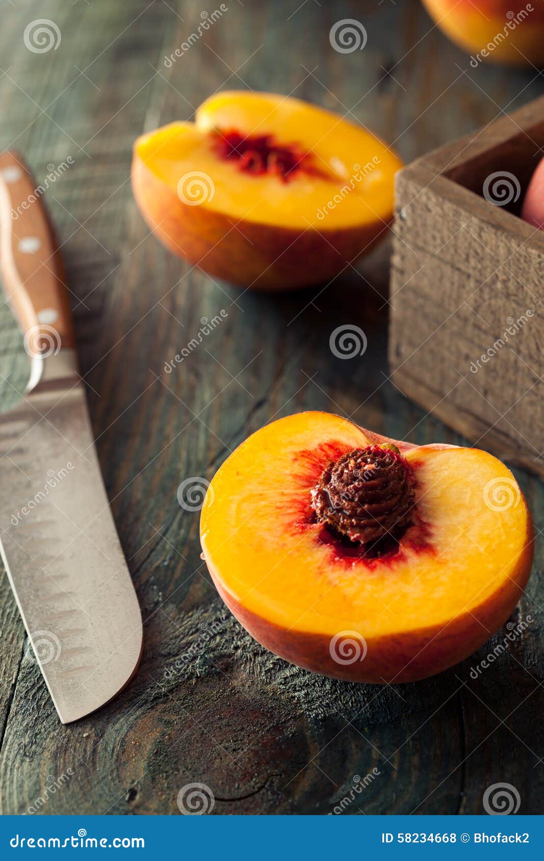 Raw Organic Yellow Peaches stock photo. Image of delicious - 58234668