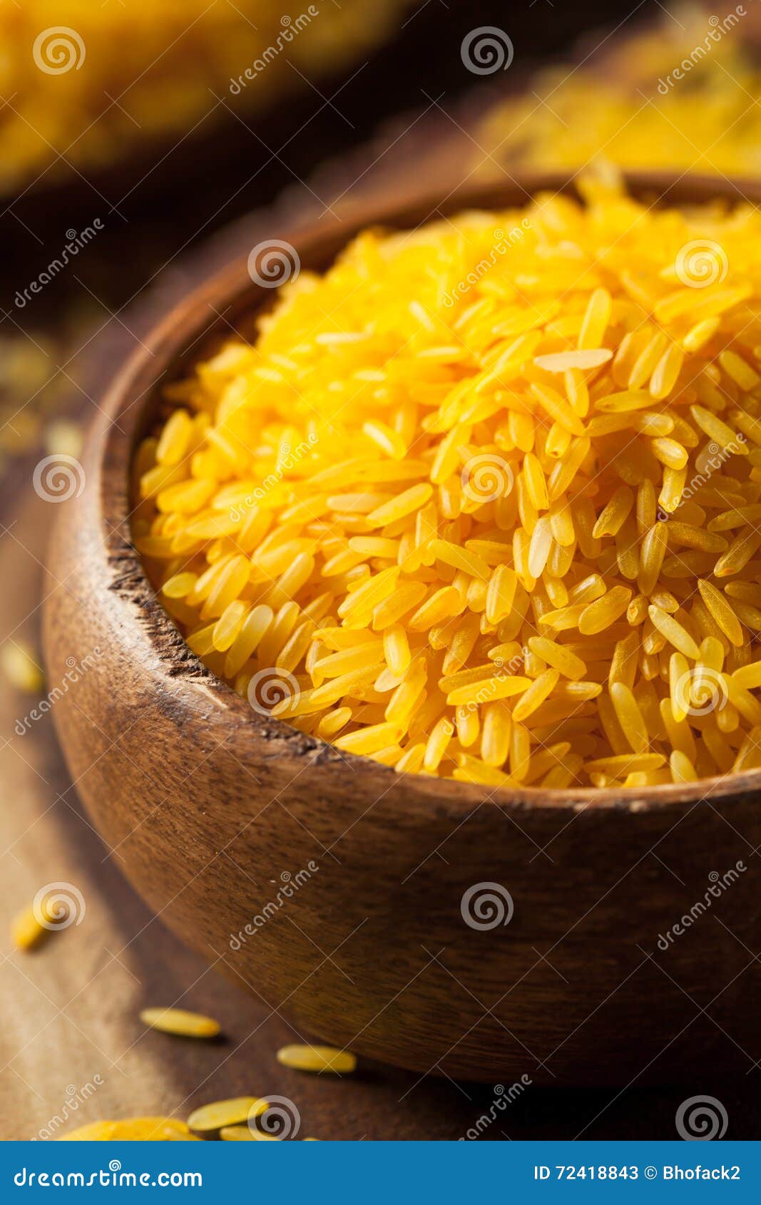 Raw Organic Yellow Saffron Rice Stock Image - Image of grain, aromatic ...