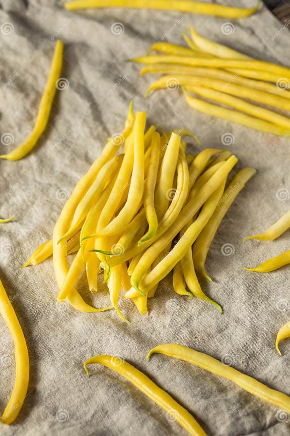Raw Organic Yellow String Beans Stock Image - Image of ingredient ...