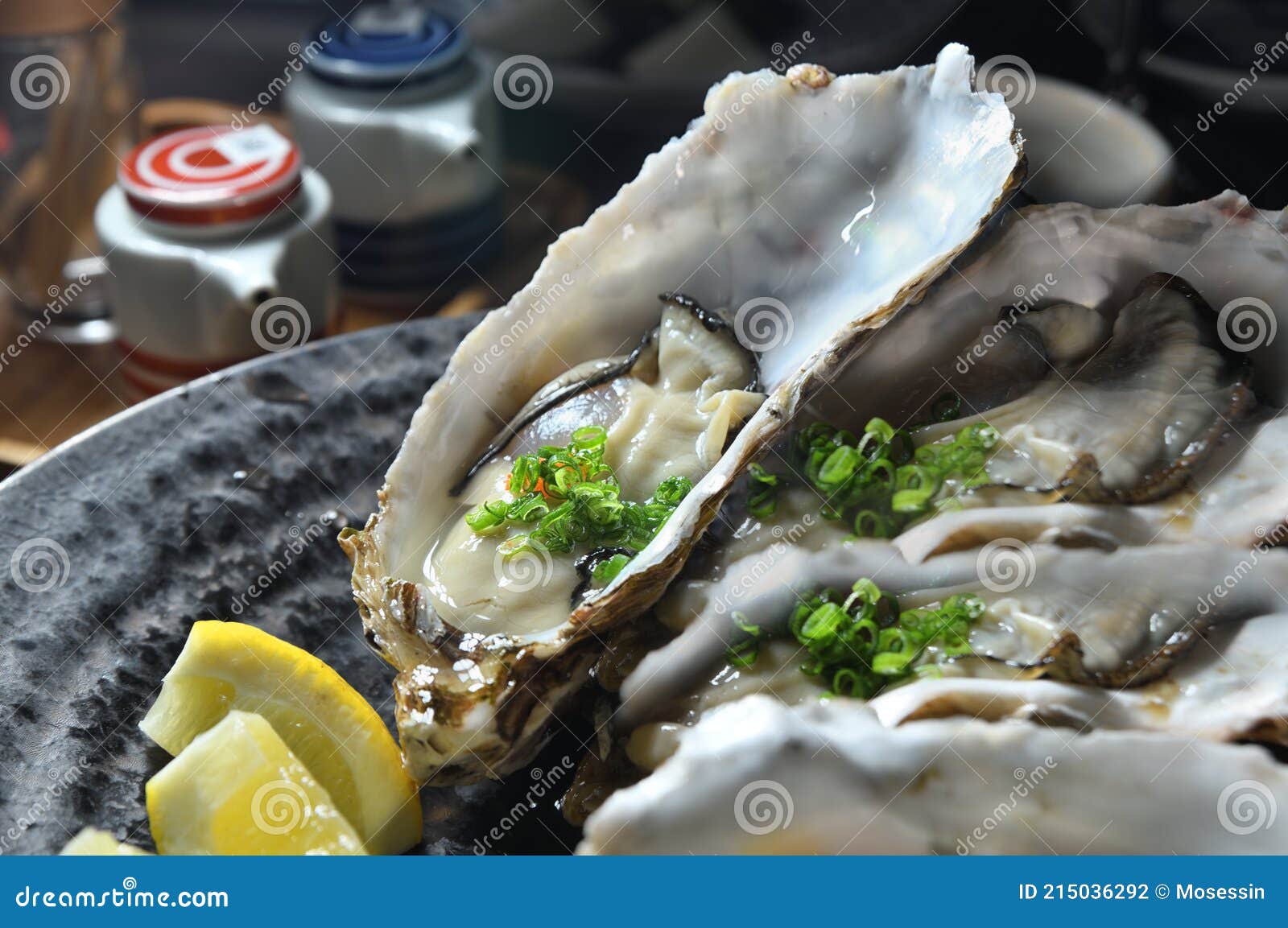 Raw Oyster stock photo. Image of grilled, cream, main - 215036292