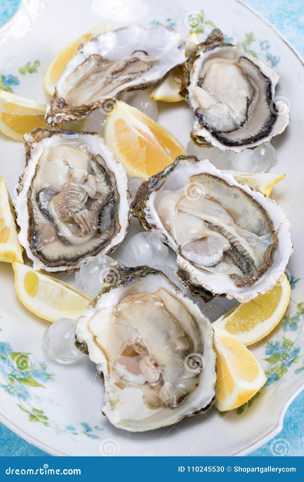 Raw Oysters stock photo. Image of food, close, nourishment - 110245530