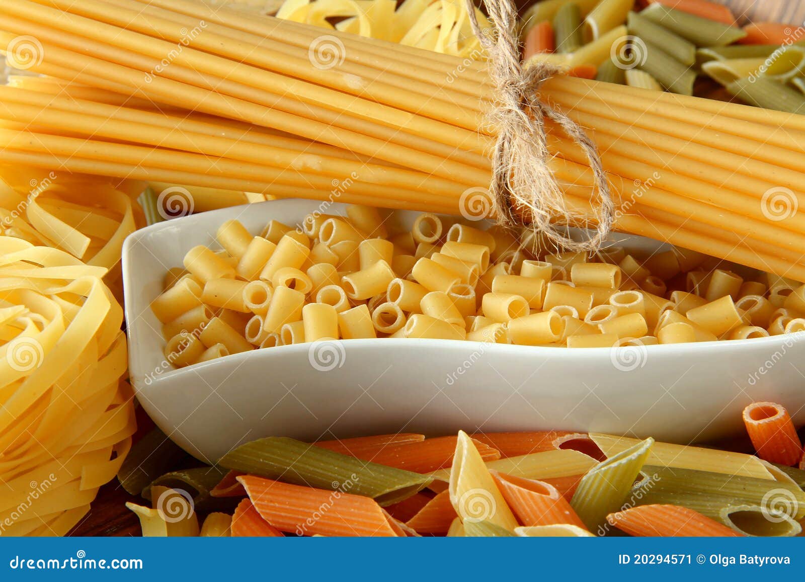 Raw pasta stock image. Image of carbohydrate, healthy - 20294571