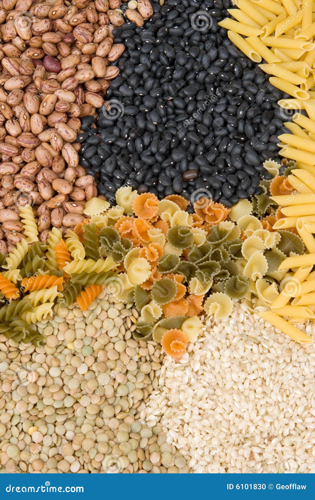 Raw Pasta, Beans, Lentils and Rice As a Background Stock Photo - Image ...