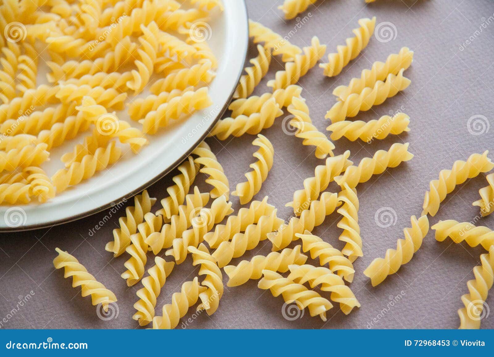 Raw pasta fusilli stock image. Image of noodles, carbohydrates - 72968453