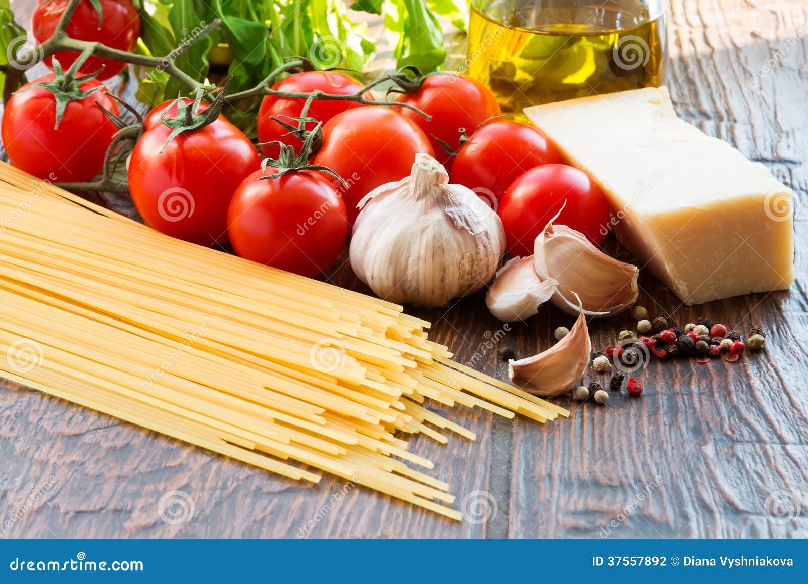 Raw pasta ingridients stock photo. Image of basil, culture - 37557892