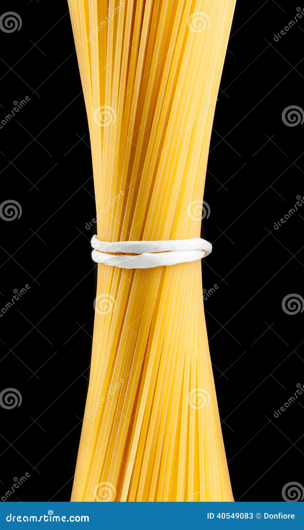 Raw Pasta Spaghetti on Black Background Stock Image - Image of abstract ...