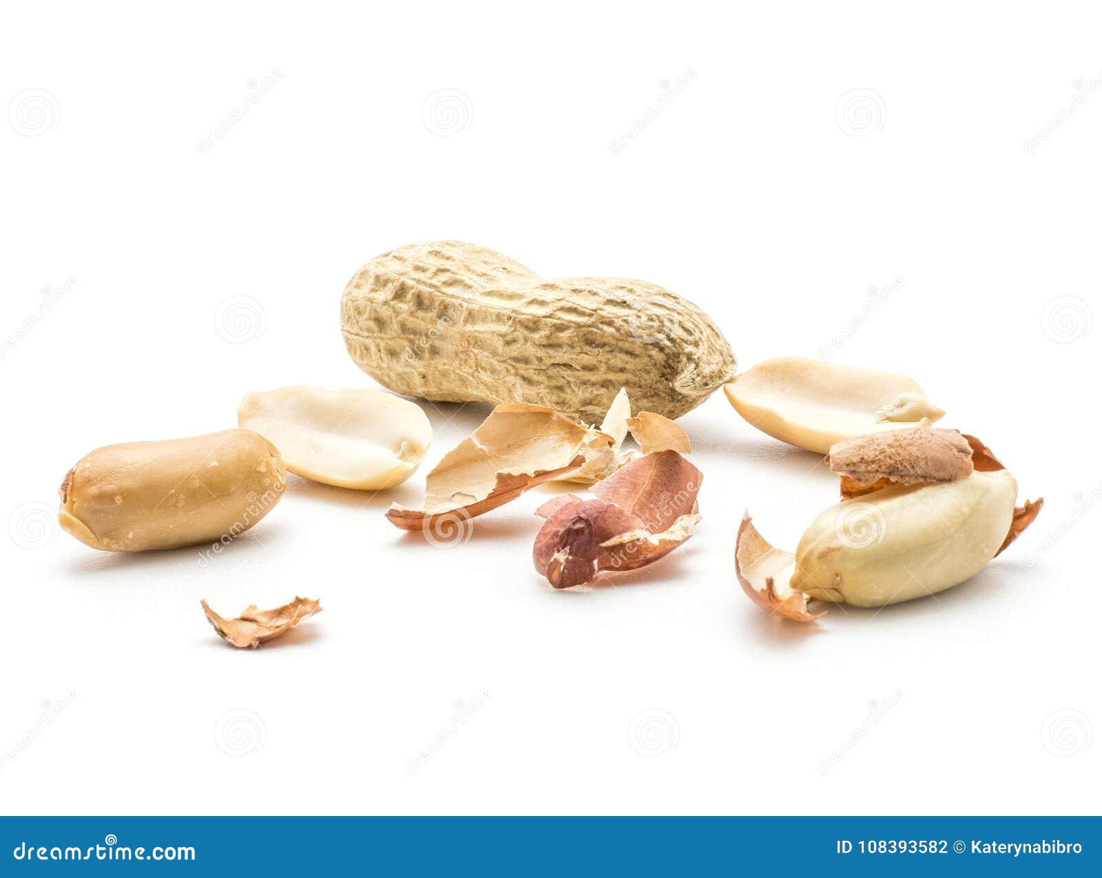 Raw Peanut Isolated on White Stock Photo - Image of brown, cracked ...