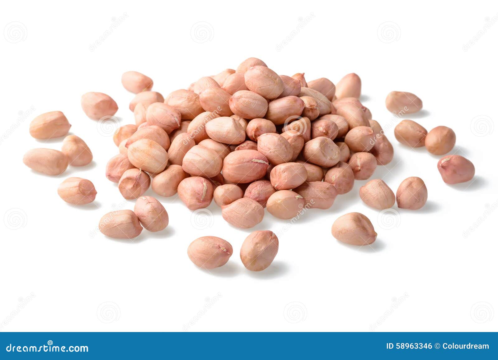 Raw peanut kernel on white stock photo. Image of natural - 58963346