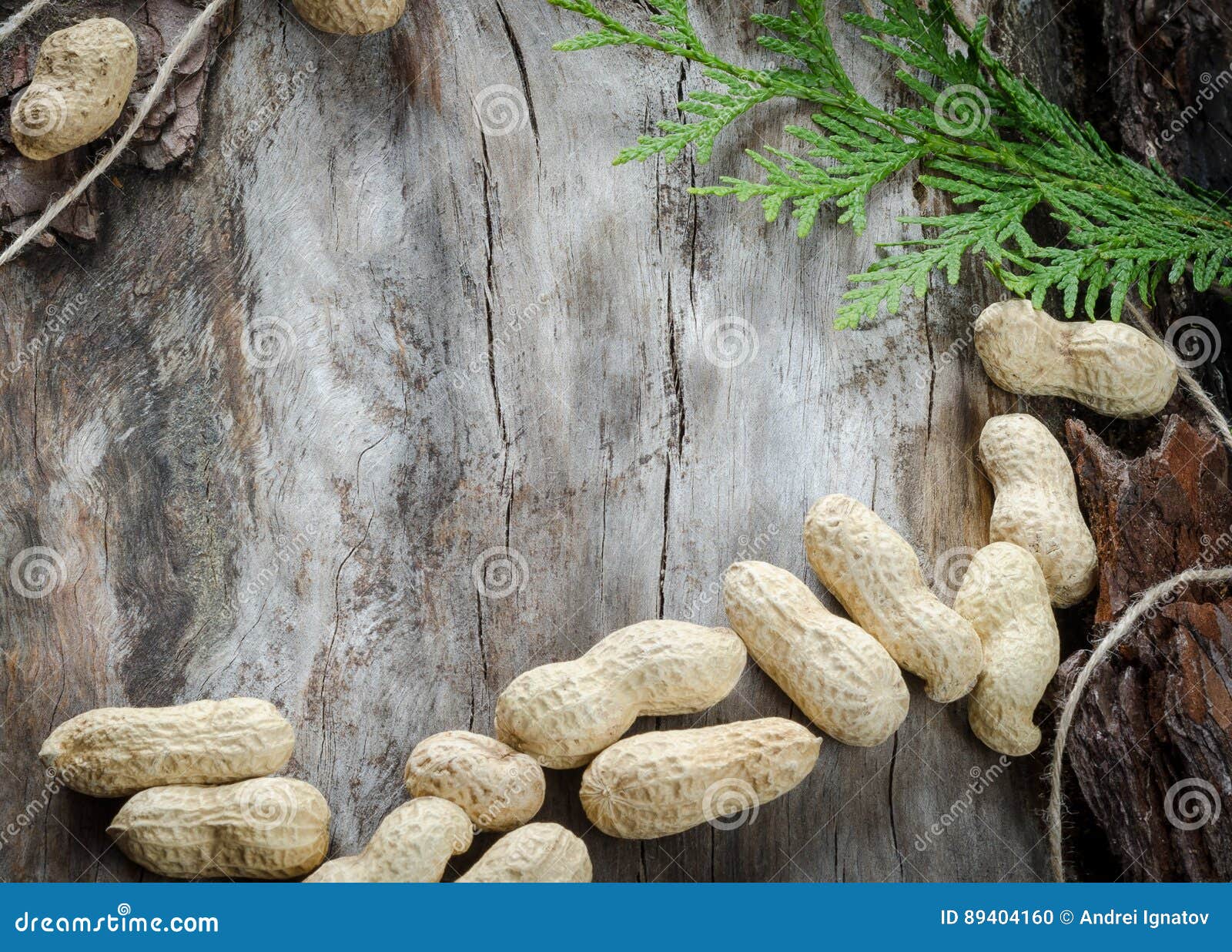 Raw Peanuts Scattered on Aged Wood Stock Photo - Image of rustic ...