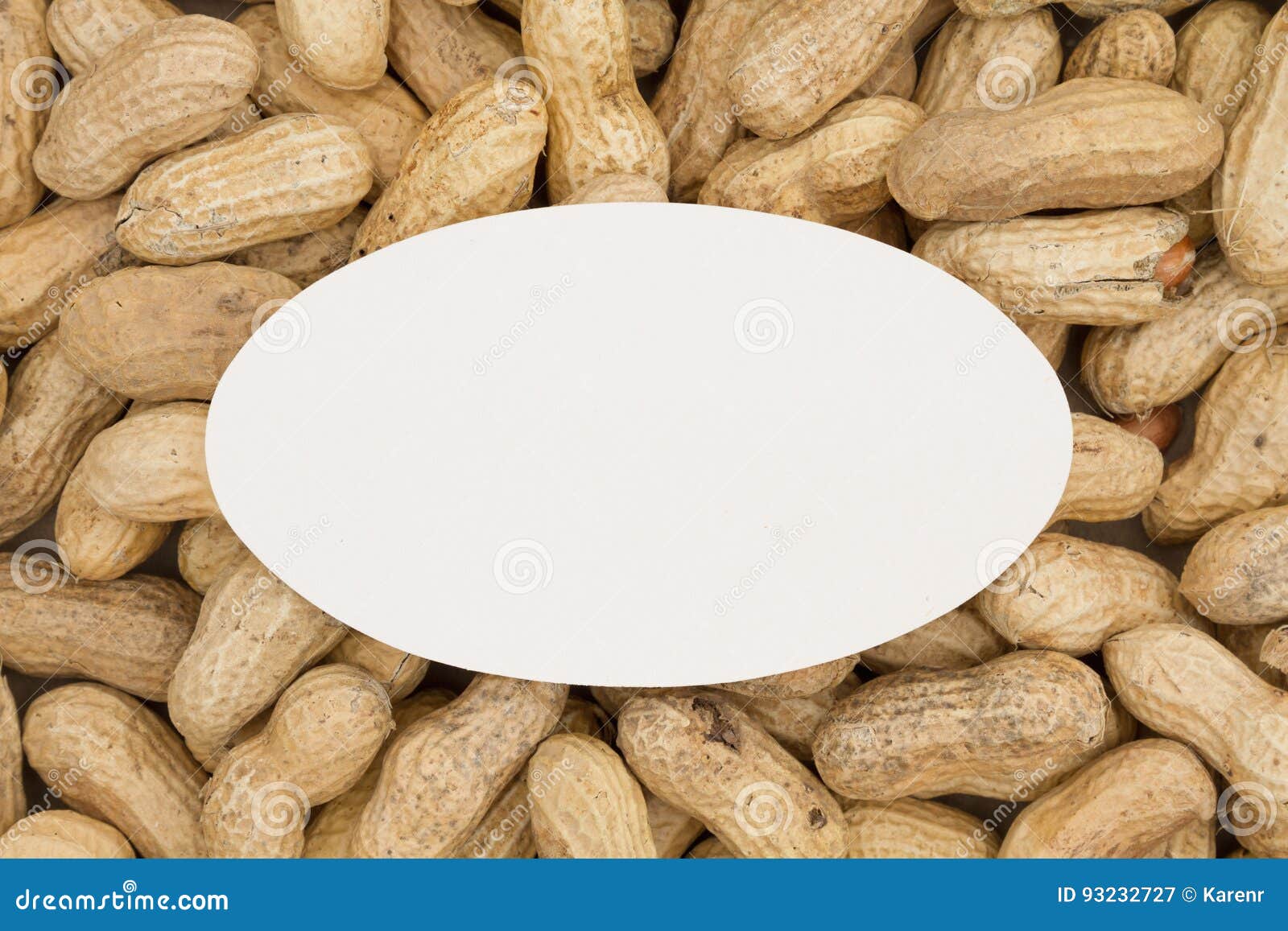 Raw Peanuts in Shells with Card Stock Image - Image of snack, copyspace ...
