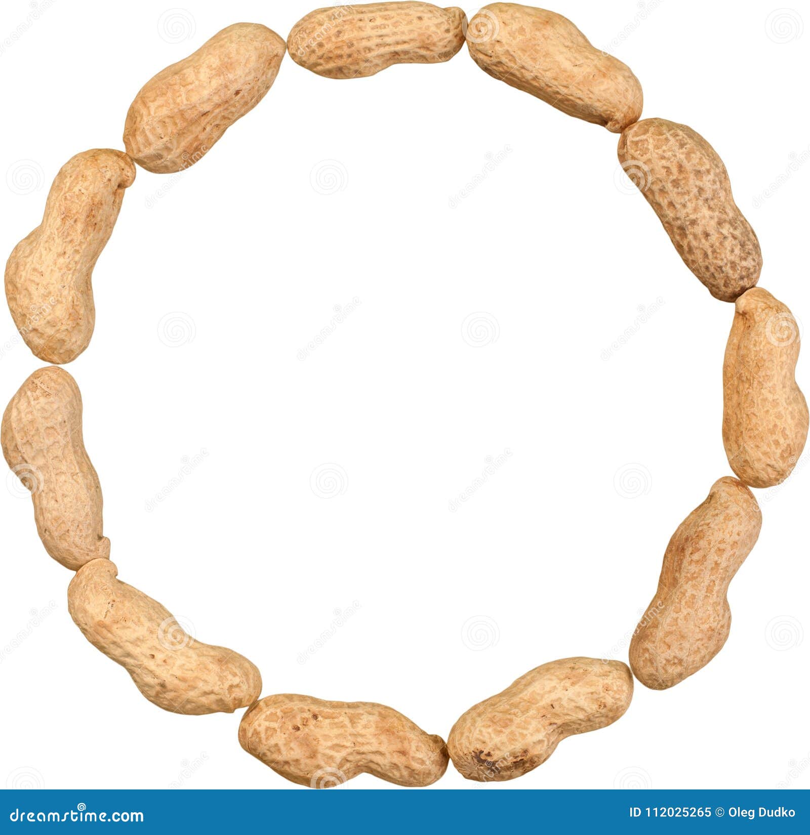 Raw Peanuts in Shells Frame with Copy Space Stock Image - Image of ...