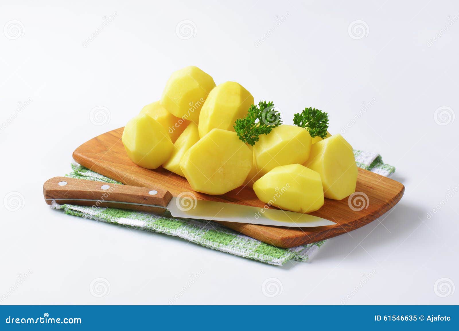 Raw peeled potatoes stock image. Image of peeled, cutting - 61546635