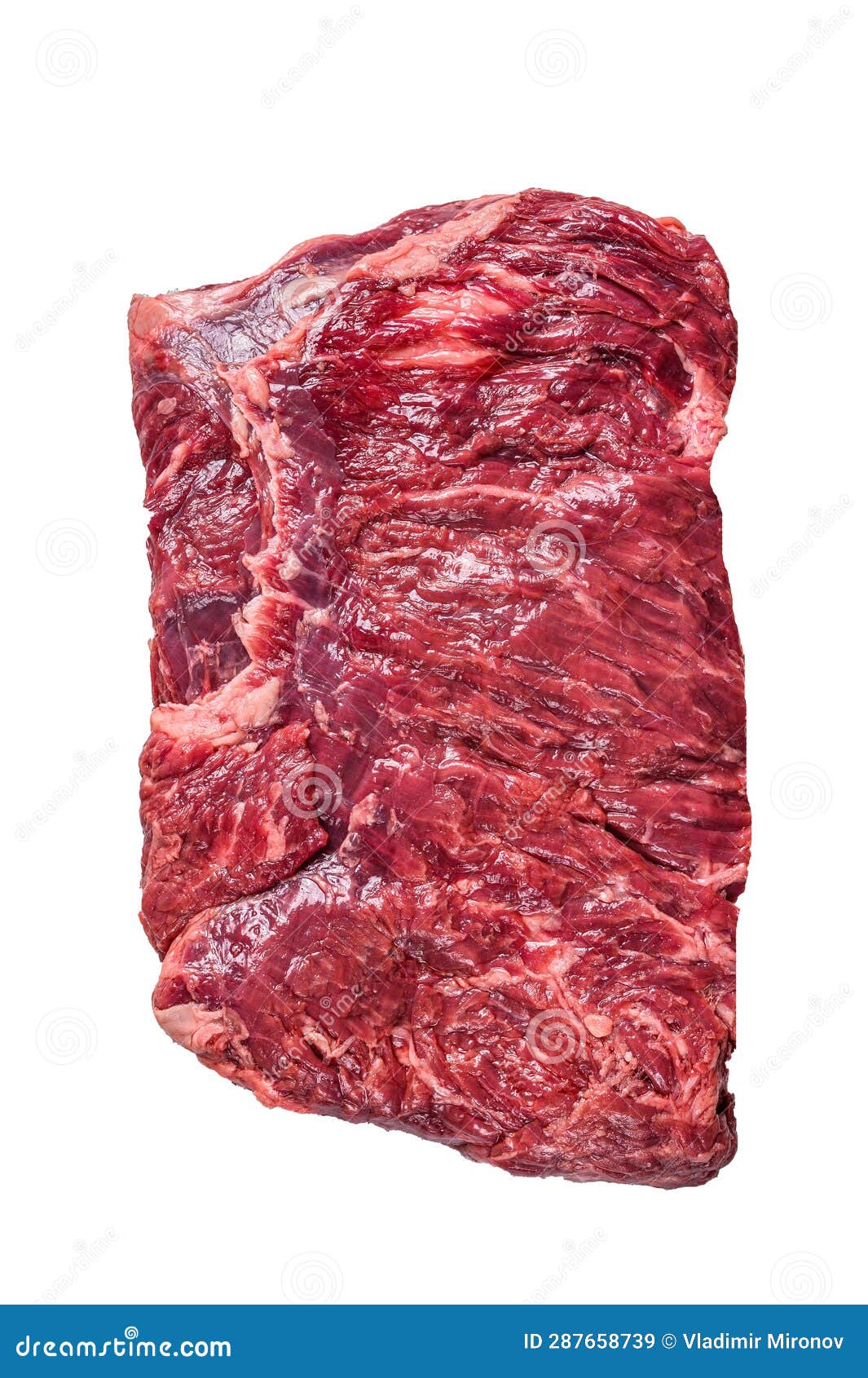 Raw Piece of Marble Beef Brisket Meat. High Quality Isolate, White ...