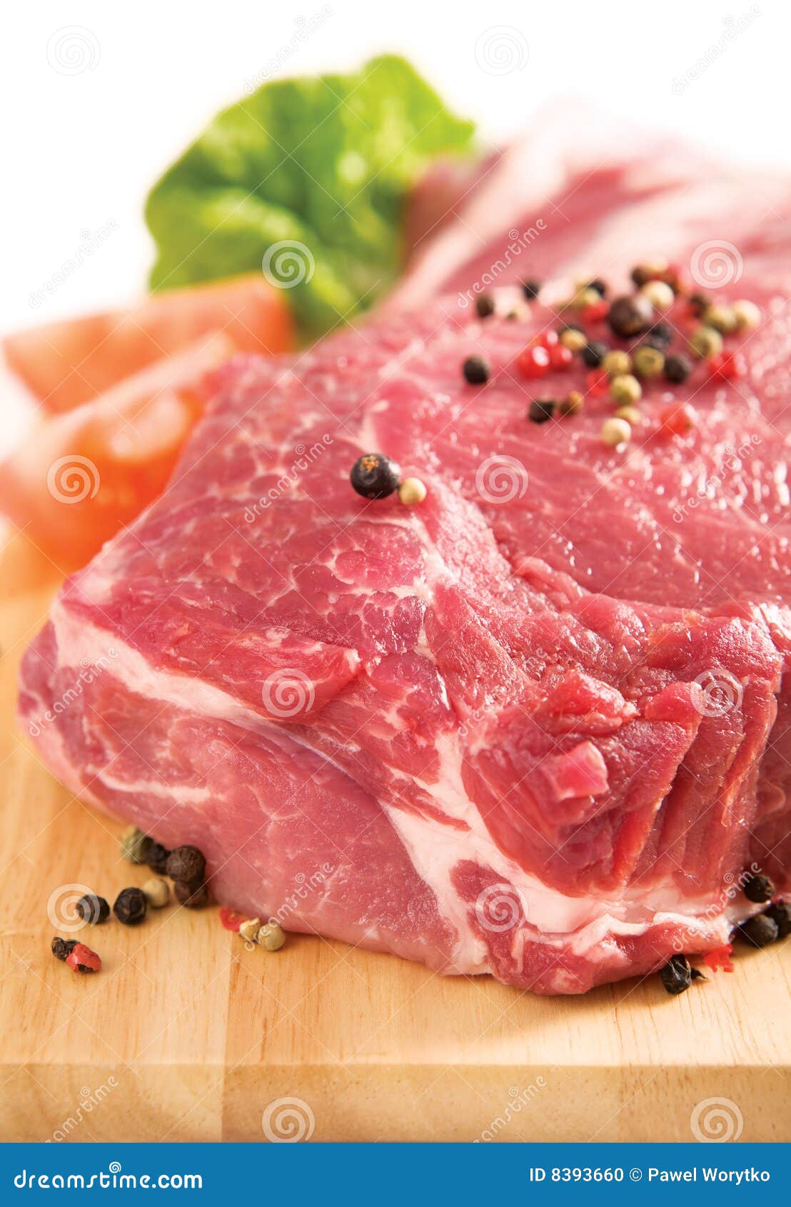 Raw piece of meat stock photo. Image of calorie, prepare - 8393660