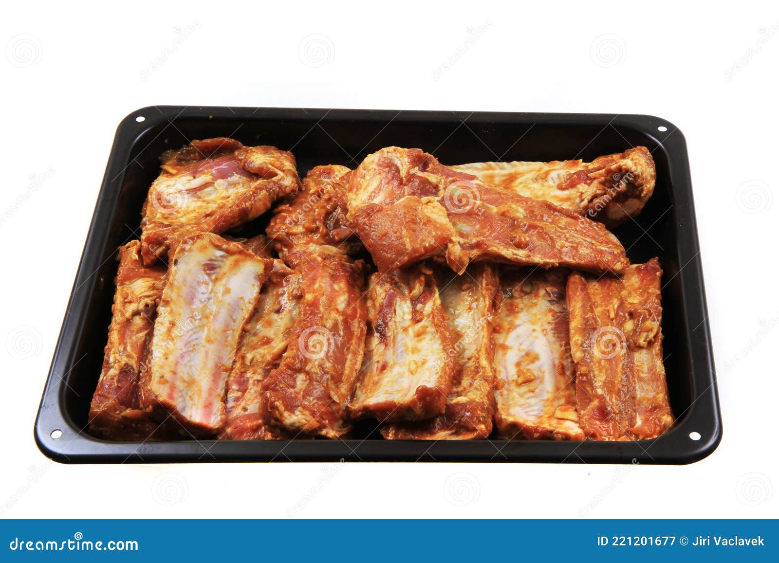 Raw Pig Rib Prepared for Grill Isolated Stock Image - Image of ribs ...
