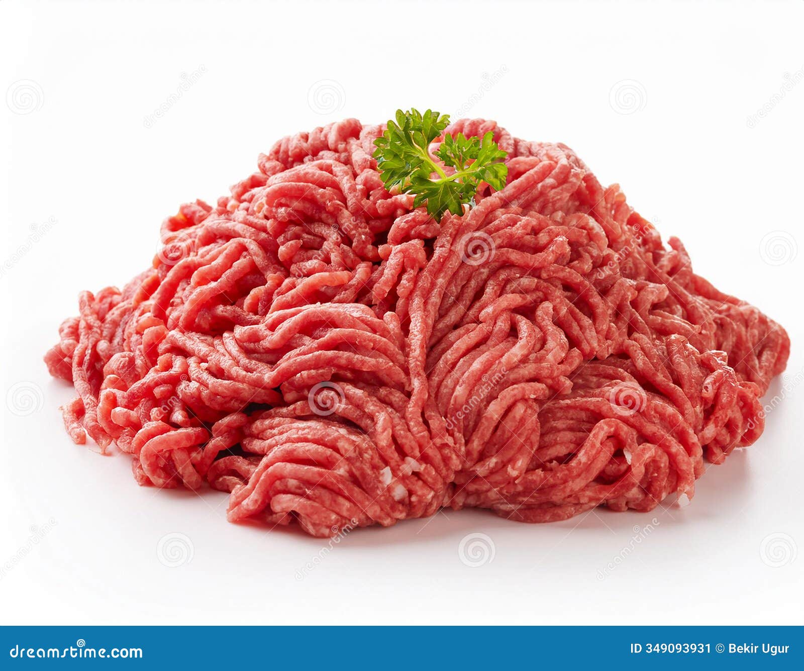 Raw Pile of Ground Beef on White Background Stock Illustration ...