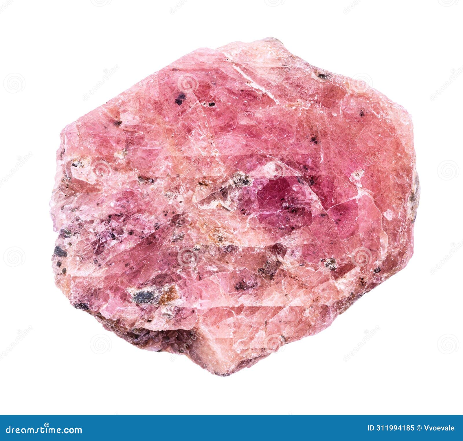 Raw Pink Ruby Mineral Isolated on White Stock Image - Image of ...