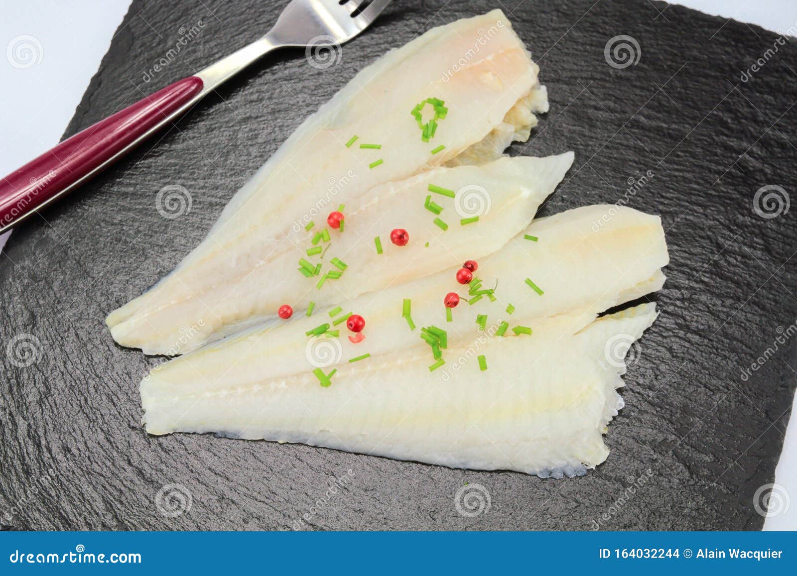 Raw plaice fillet stock photo. Image of dinner, fresh - 164032244