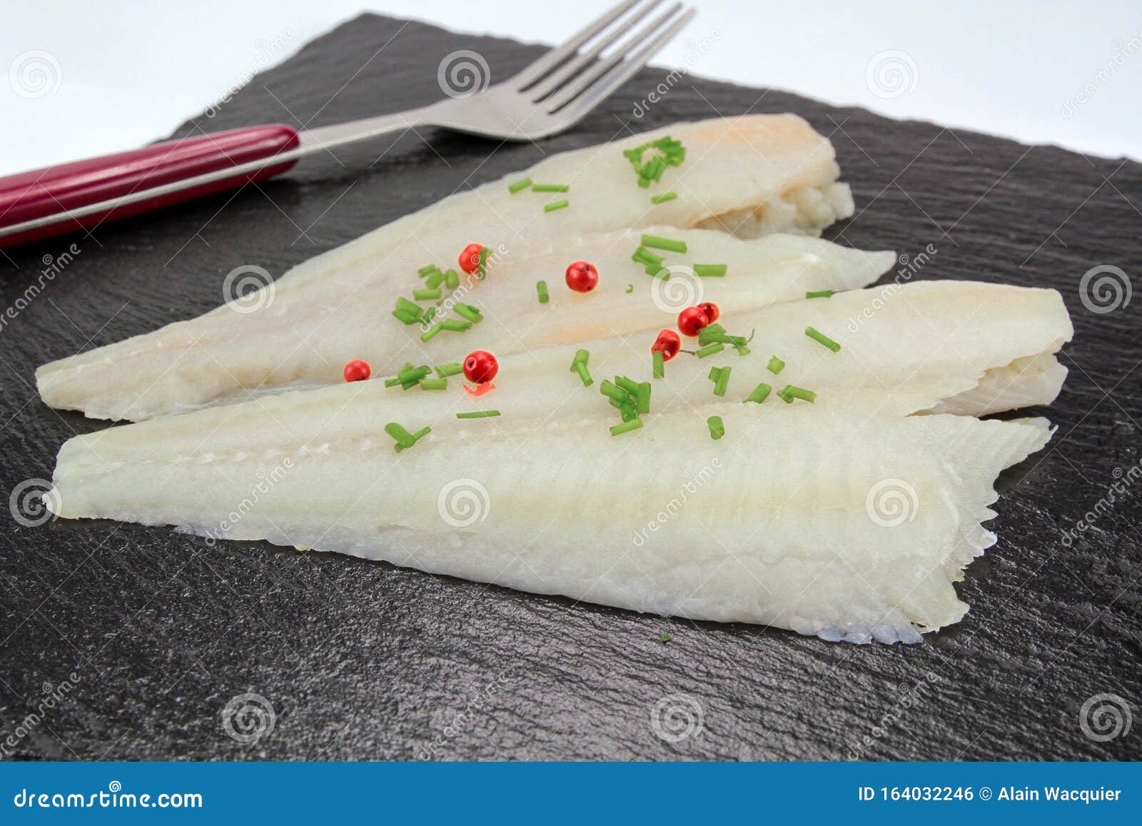 Raw plaice fillet stock photo. Image of wild, plaice - 164032246