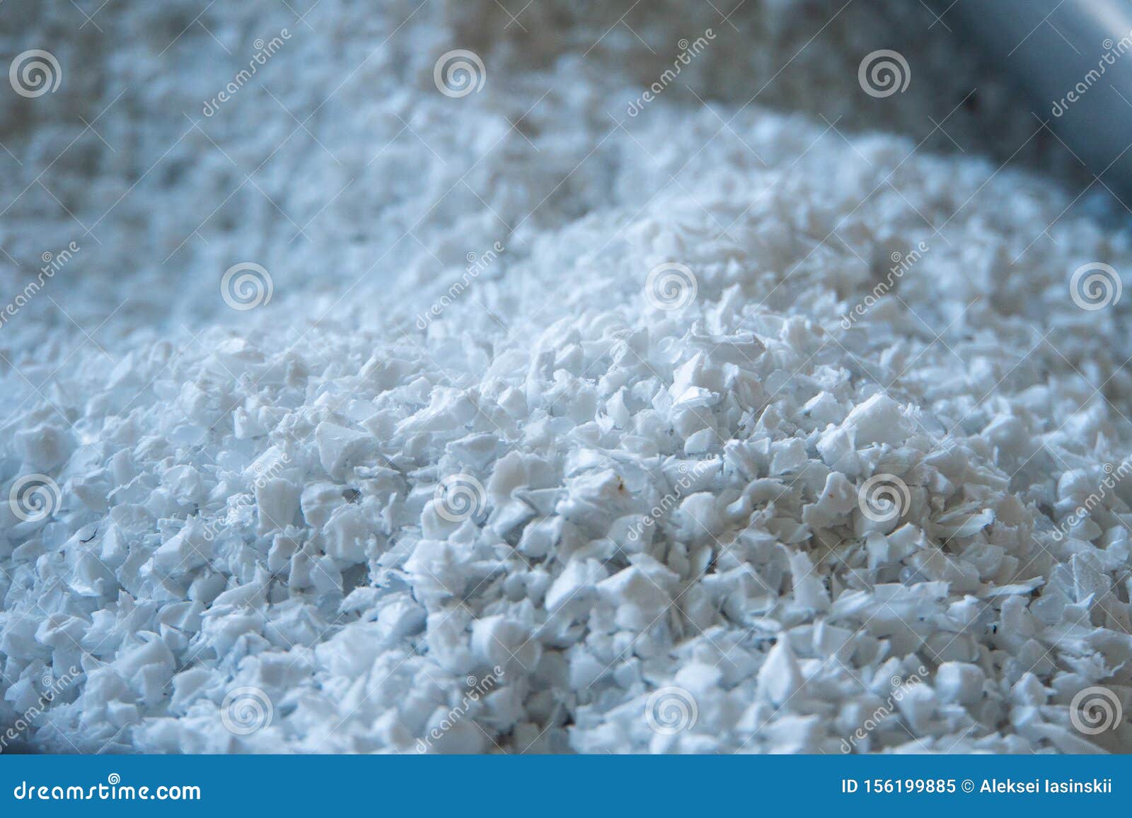 Raw Plastic Material White Granules in Metal Box Stock Image - Image of ...