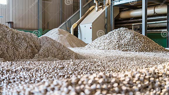 Raw Plastic Pellets in Manufacturing Facility Stock Illustration ...