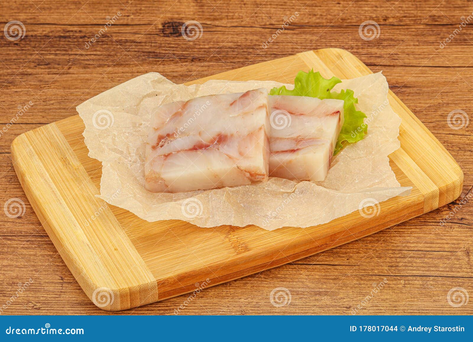 Raw Pollock Fish Fillet for Cooking Stock Photo - Image of food ...