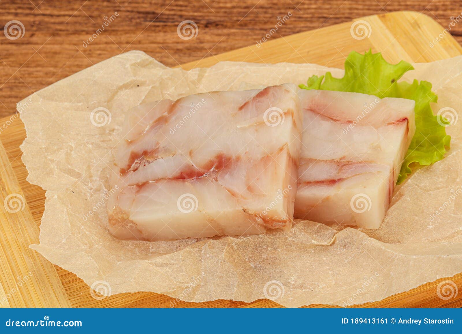 Raw Pollock Fish Fillet for Cooking Stock Image - Image of fish ...
