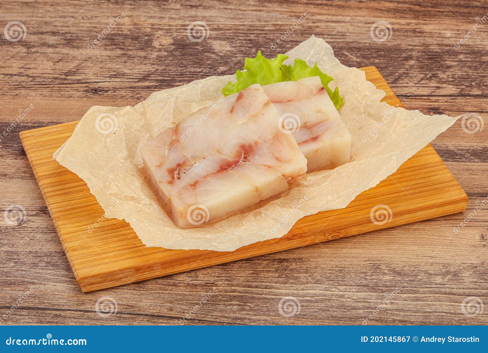 Raw Pollock Fish Fillet for Cooking Stock Image - Image of cooking ...