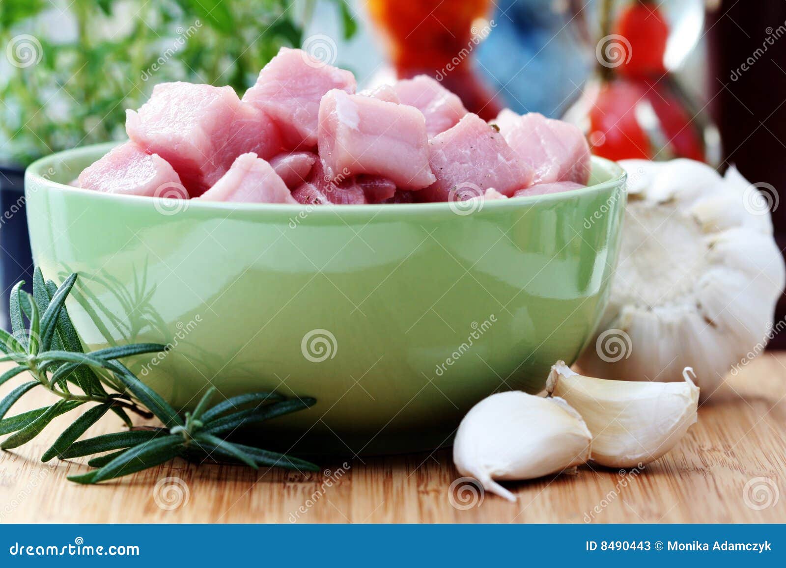 Raw pork stock image. Image of lunch, cook, prepare, barbecue - 8490443