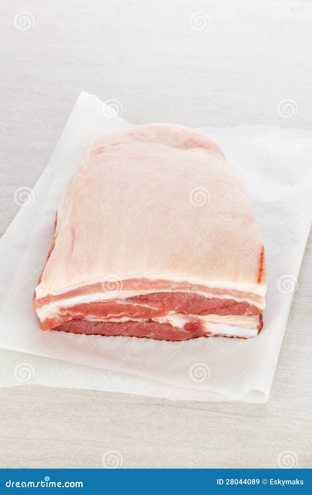Raw pork belly. stock image. Image of uncooked, white - 28044089
