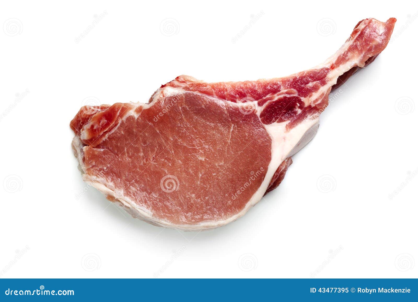 Raw Pork Chop Isolated stock image. Image of meat, horizontal - 43477395