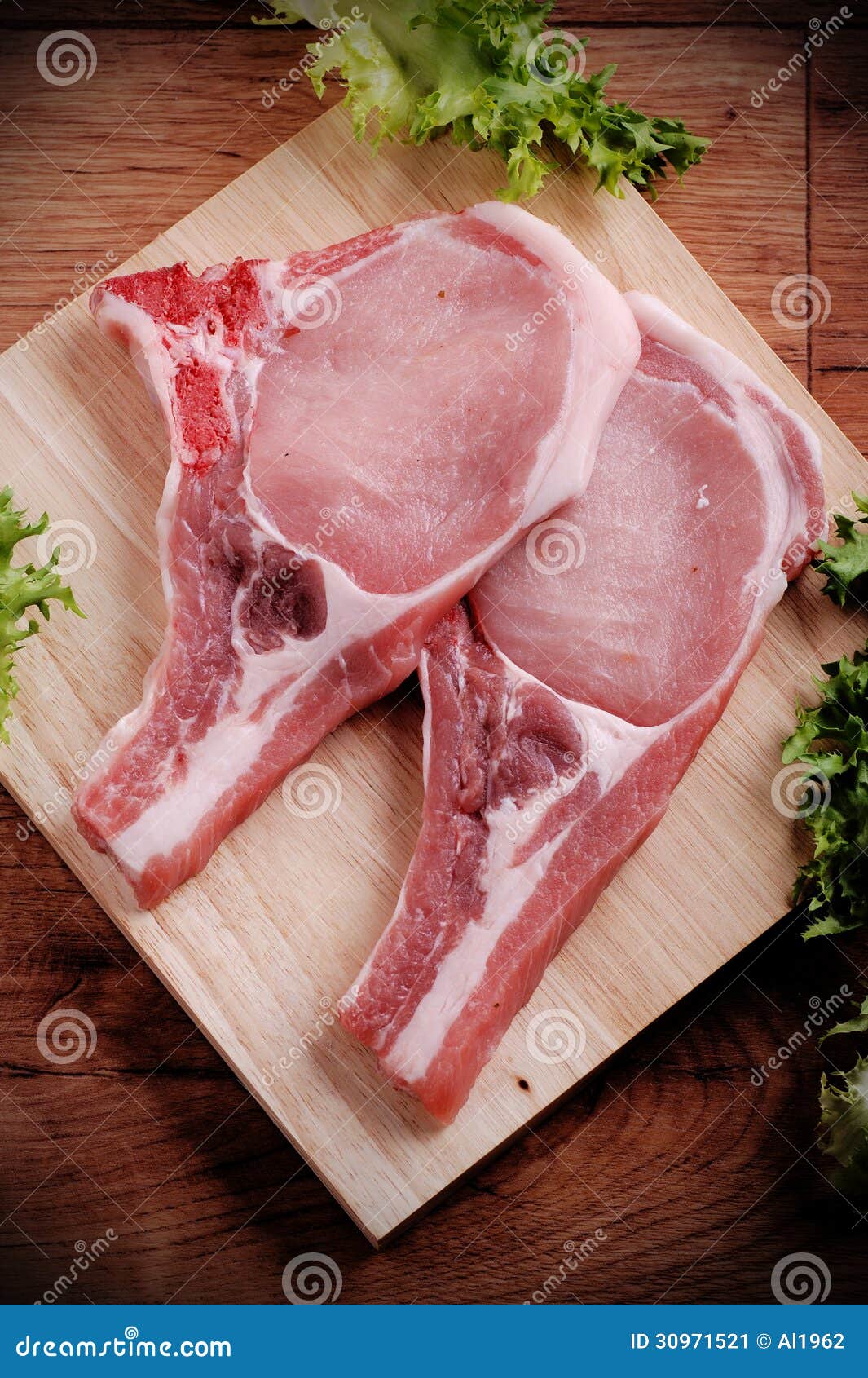 Raw pork chops stock image. Image of nutrition, dinner - 30971521