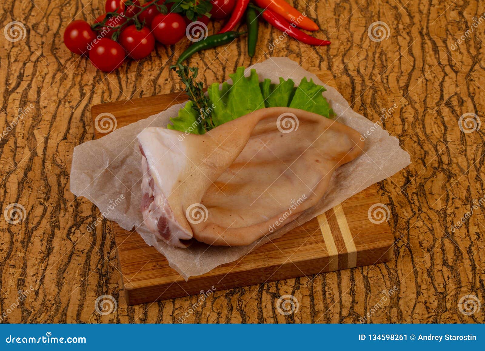 Raw pork ear stock image. Image of ears, pork, livestock - 134598261