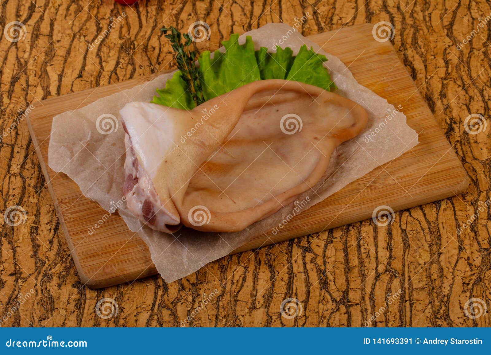 Raw pork ear stock image. Image of farm, pork, ears - 141693391